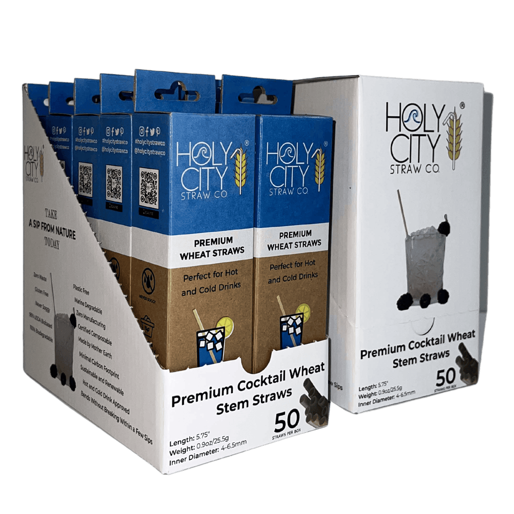 Cocktail Wheat Stem Drinking Straws | Inner Pack | 10 x 50ct. Boxes ...